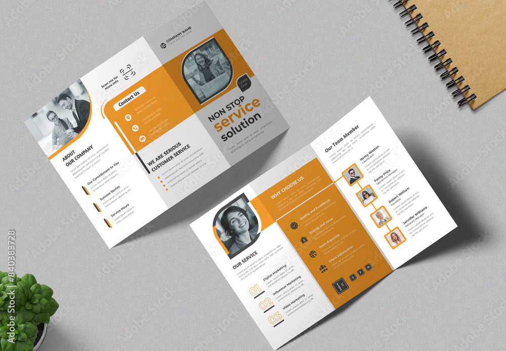 Digital Marketing Trifold Template Layout Stock Template | Adobe Stock