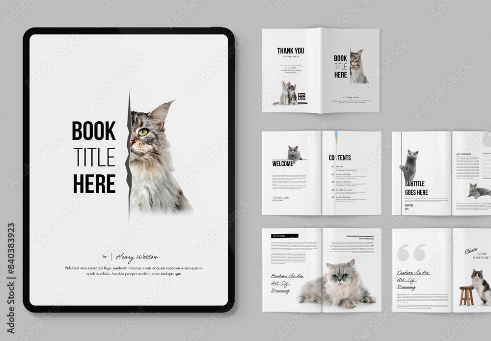 Minimal Book Layout Stock Template | Adobe Stock