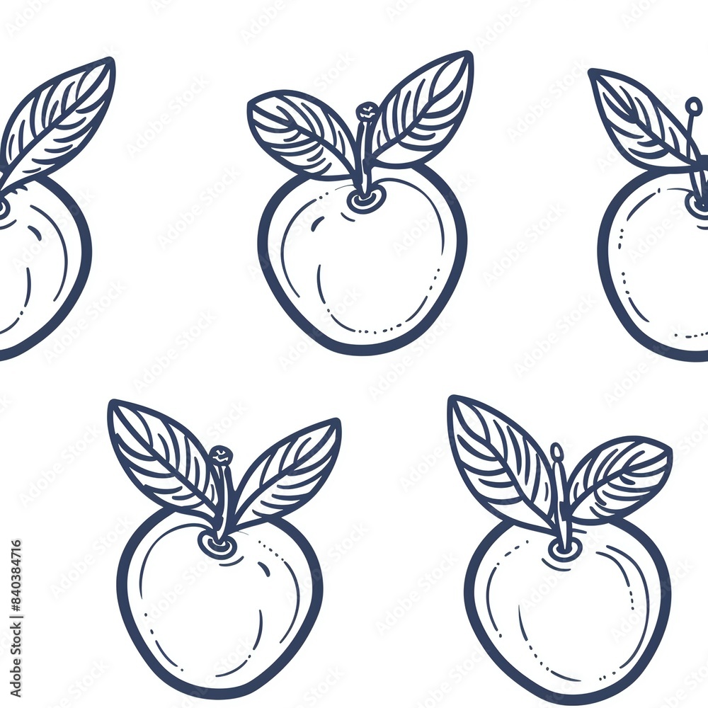 A simple yet detailed line art of a bilberry, with its smooth, slightly ...