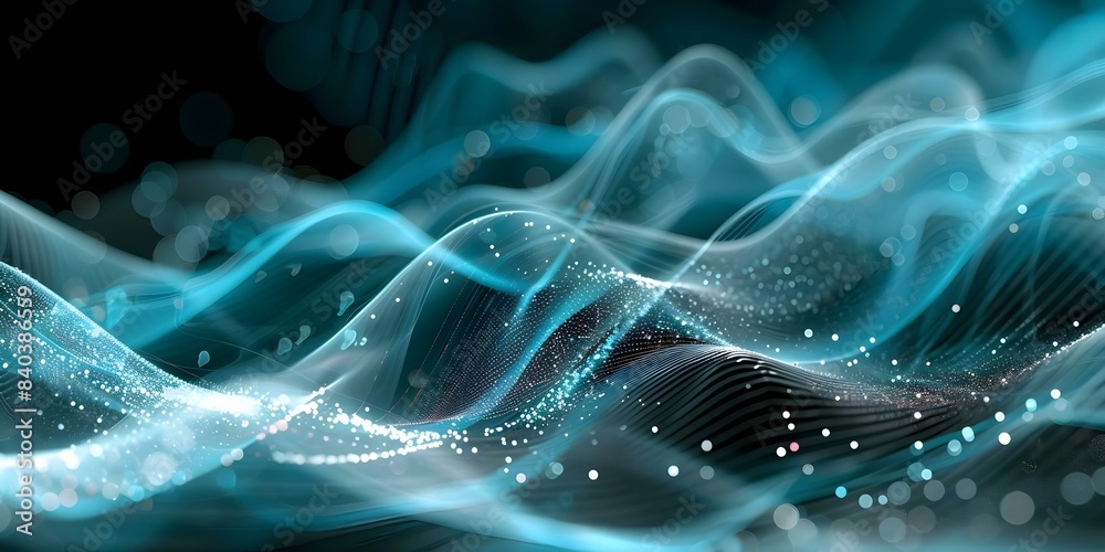 Particle Wave Music Visualization A Bright and Sound-Reactive Experience. Concept Music ...