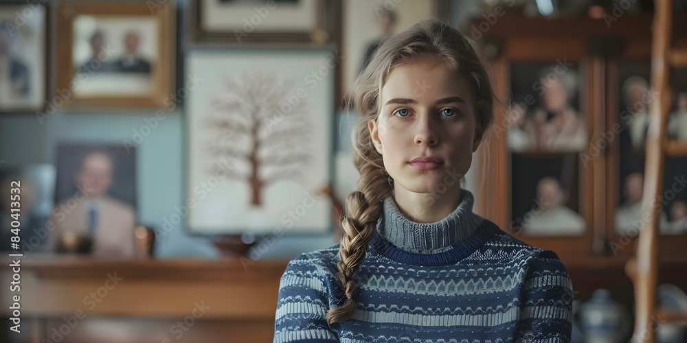 Woman showcases family tree DNA results alongside ancestral photos on a ...