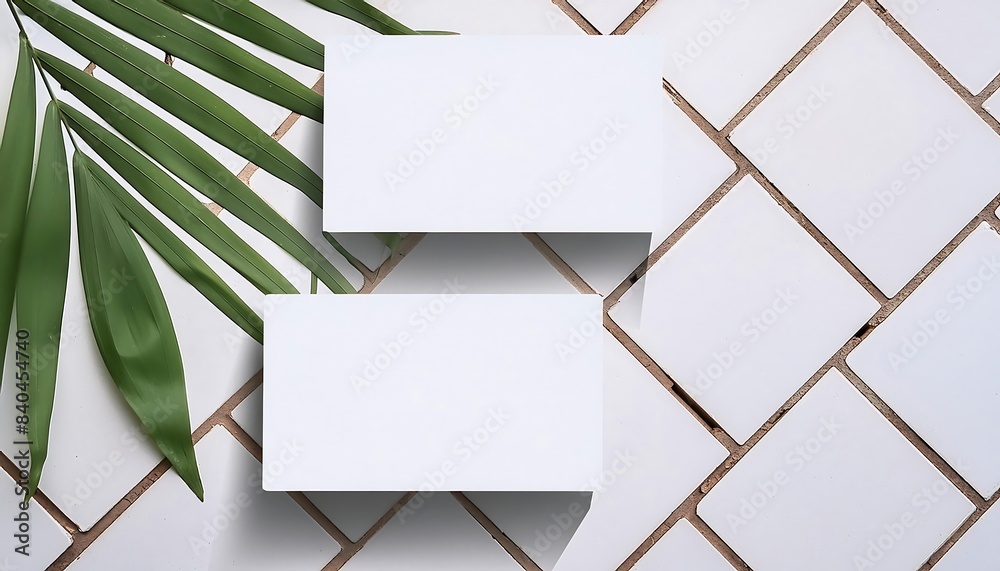 Simple business card mockup, showing 2 plain business cards without a ...