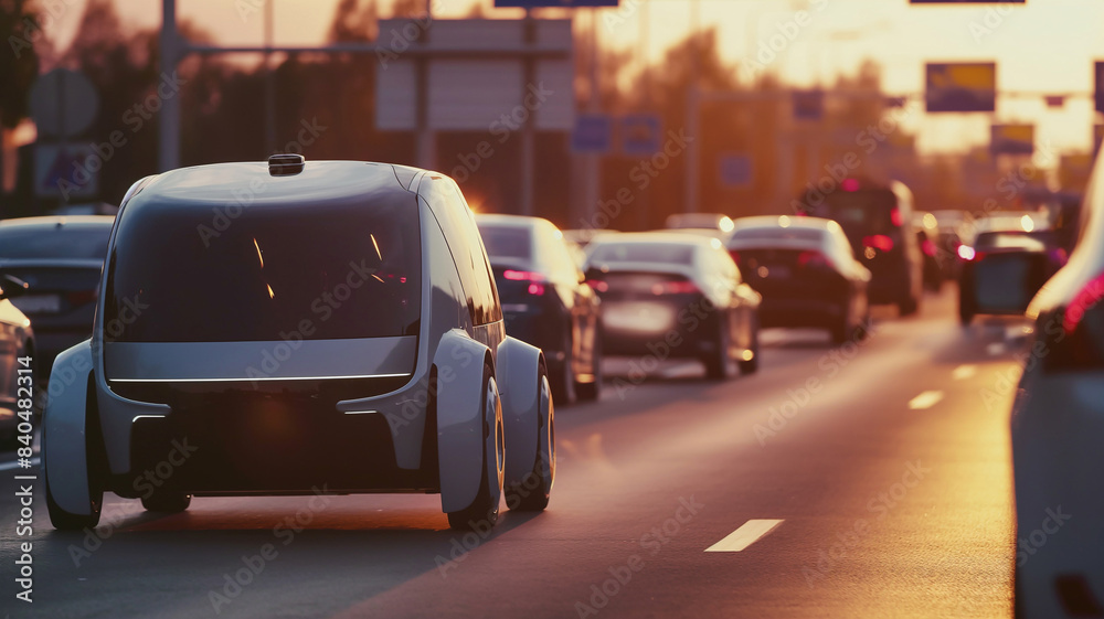 Automatic driving cars that are being used in the smart city ...