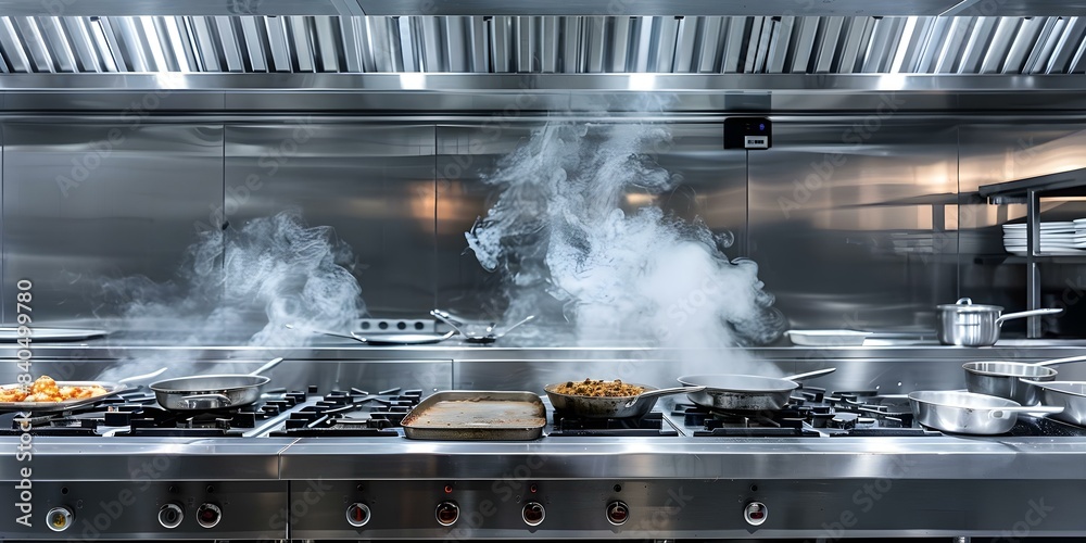 Commercial kitchen hoods ventilate smoke and grease from cooking ...