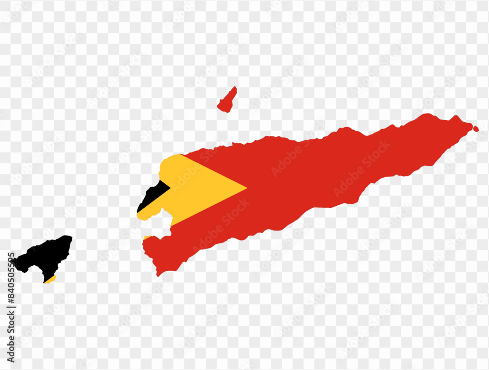 Timor Leste map flag isolated on png or transparent background vector ...