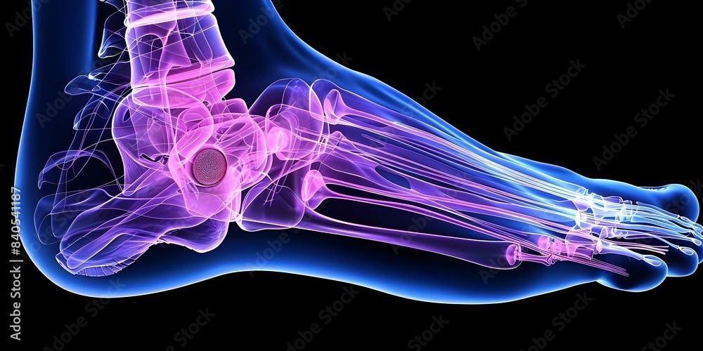 Stockillustratie Anatomy of the Foot Focus on Heel Spur and Plantar ...
