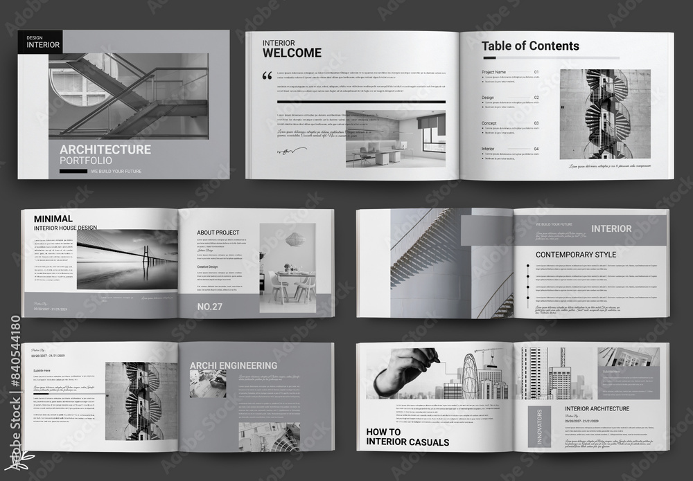 Architecture Portfolio Template Stock Template | Adobe Stock