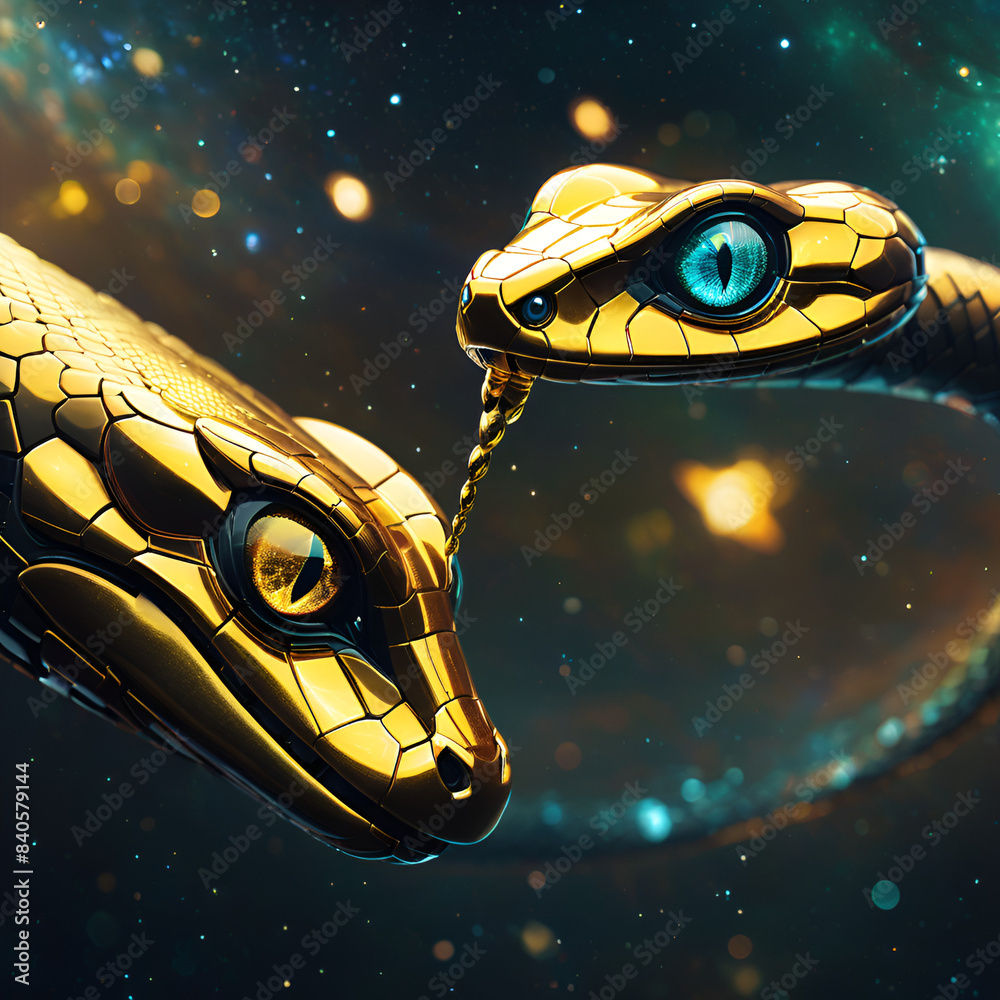 Golden Serpents: A Symbol of Wealth and Power, Golden Serpent Duo ...