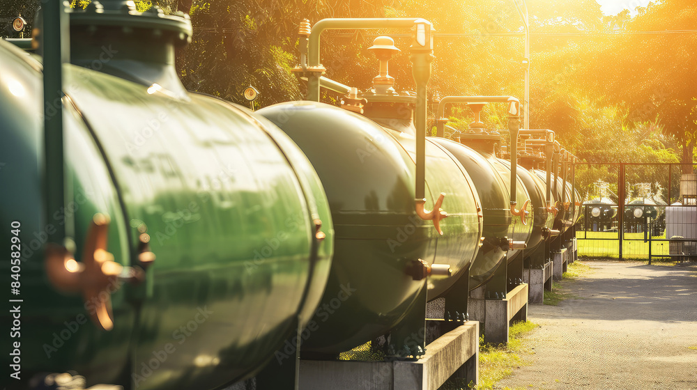 Tanks for storing methane - the result of processing agricultural waste ...