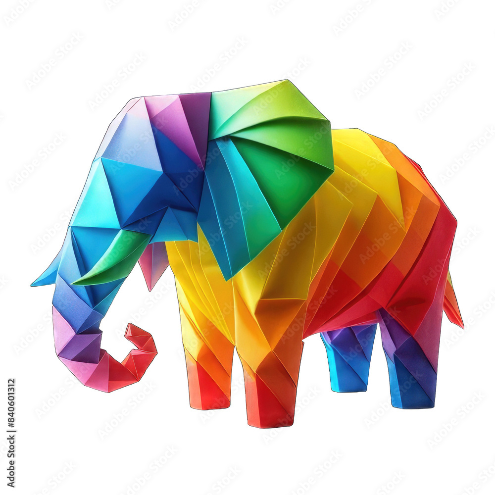 Generative AI Cool Animal elephant Origami, Cute elephant origami, elephant origami, cute ...