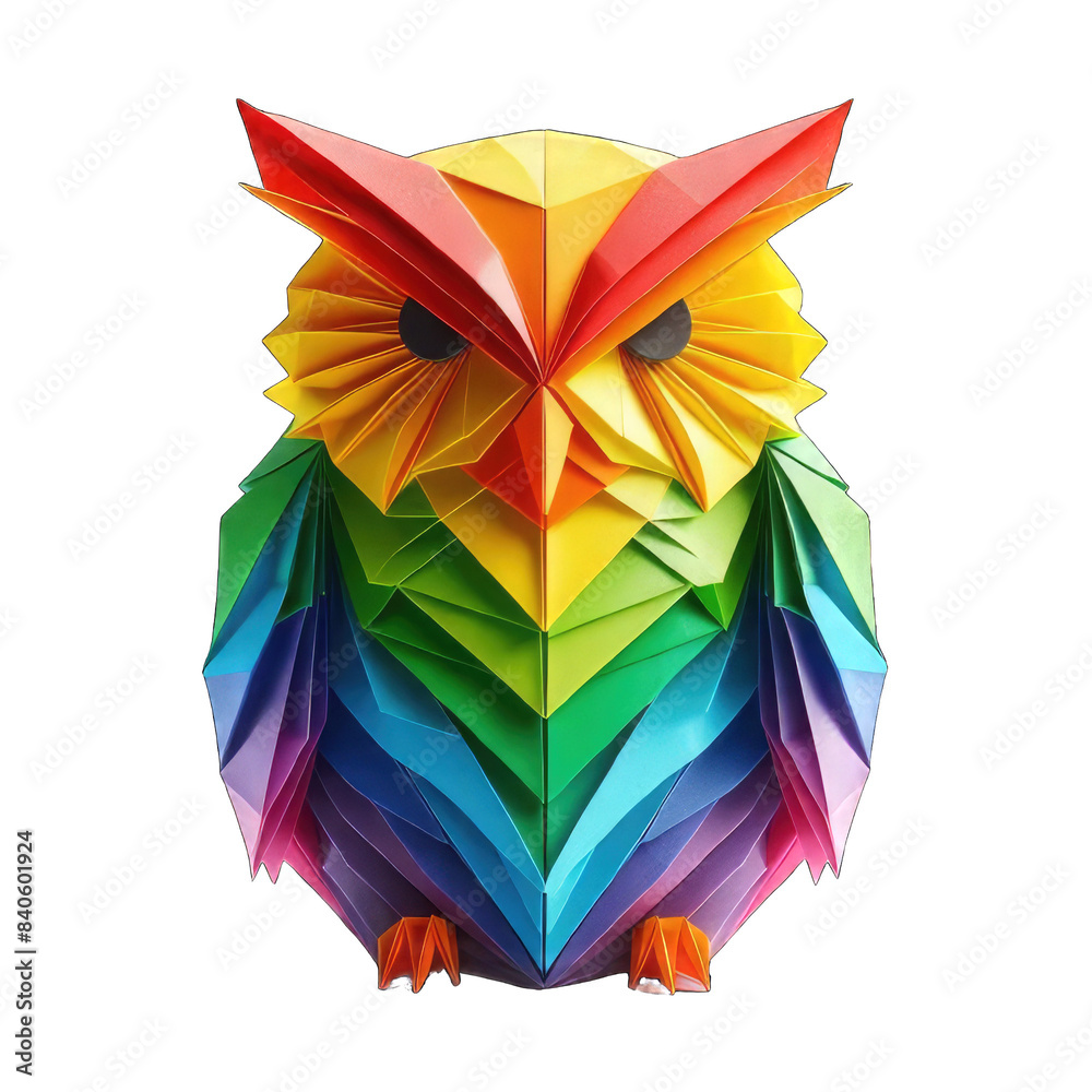 Generative AI Cool Animal Owl Origami, Cute owl origami, owl origami ...