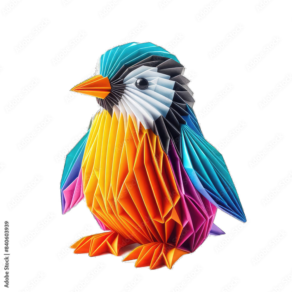 Generative AI Cool Animal Penguin Origami, Cute penguin origami, Penguin origami, cute origami ...