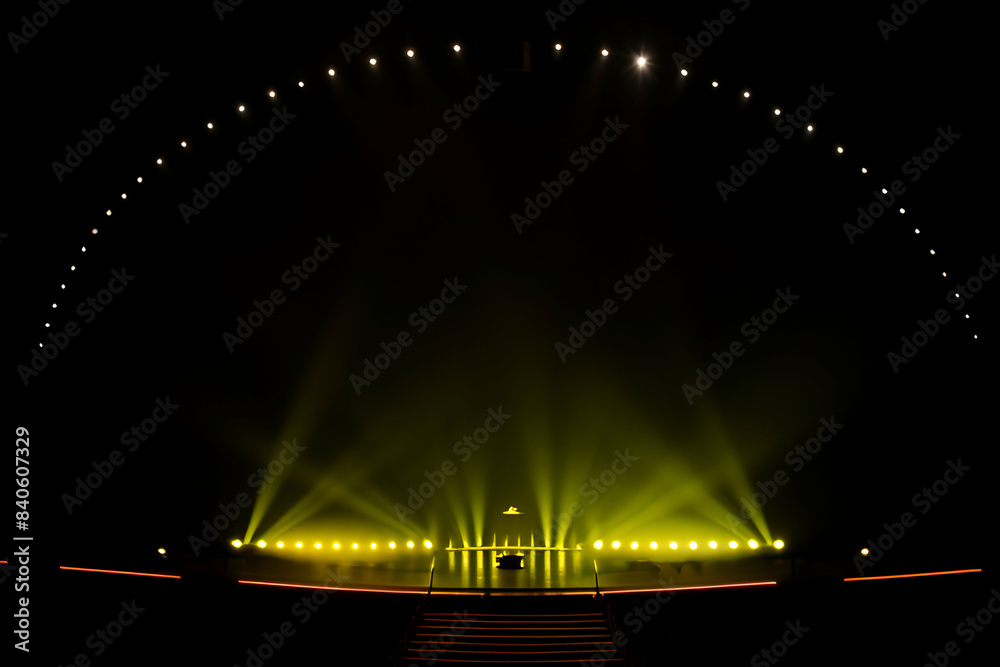 Stars shape show celebrity background with spotlights soffits vintage ...