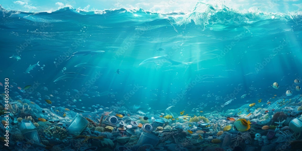 Seawater pollution, serious ocean pollution, marine garbage, World ...