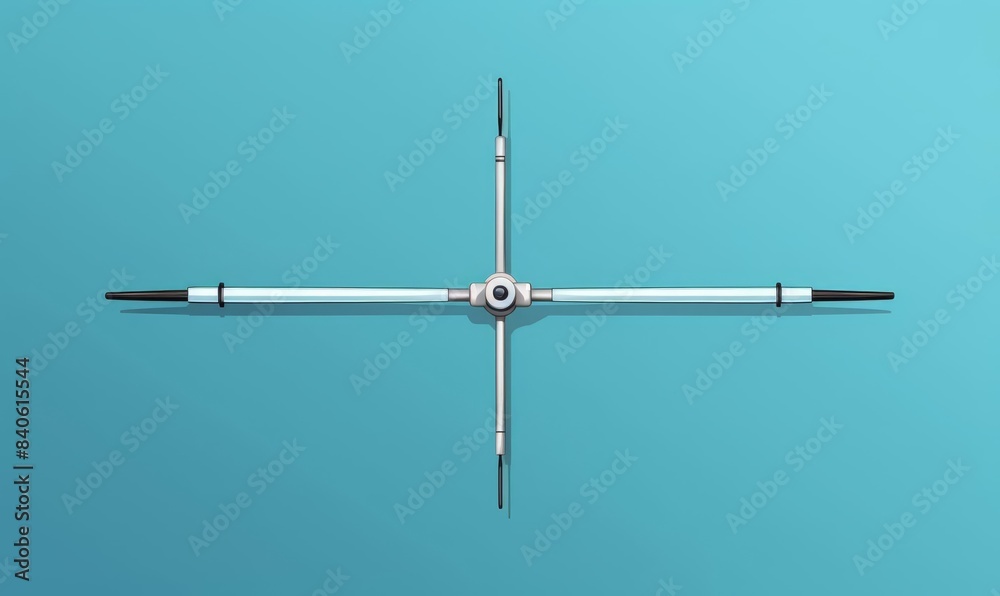 Yagi antenna flat design top view directional antenna animation vivid ...