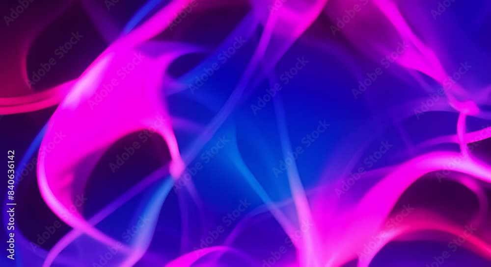 Neon rainbow blue purple pink smoke lines moving Abstract color smoke ...