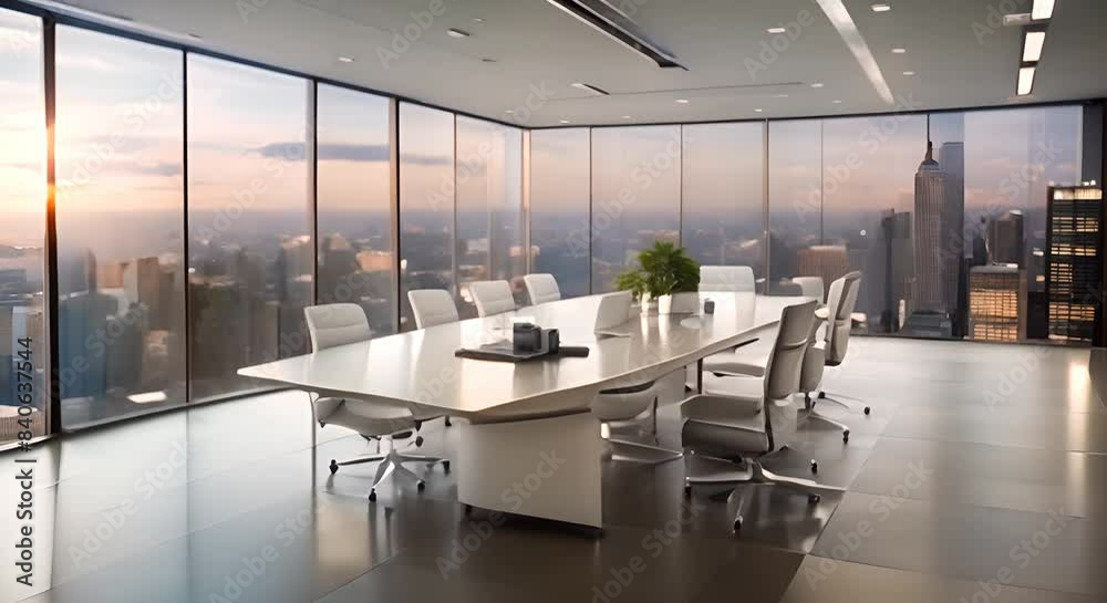 Virtual background of conference room with office windows for Zoom ...