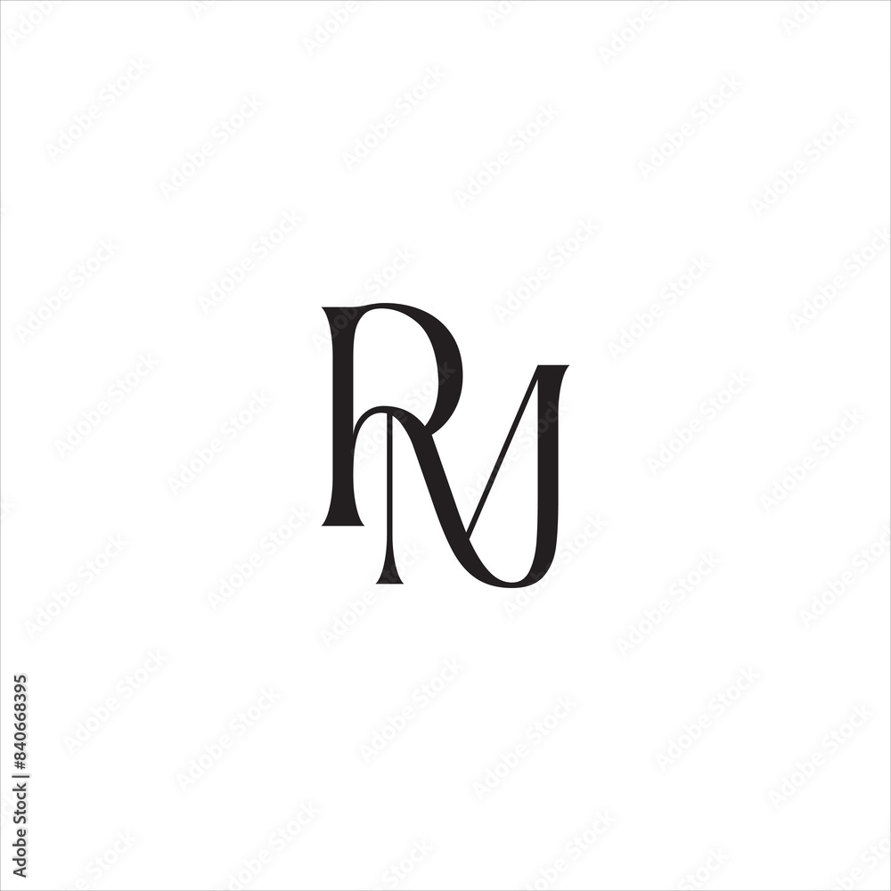 RM Logo Design Vector, Initial Letter MR, Alphabet letter icon logo RM ...