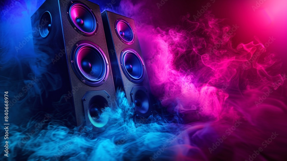 generic design of stereo speakers for music and sound surround home ...