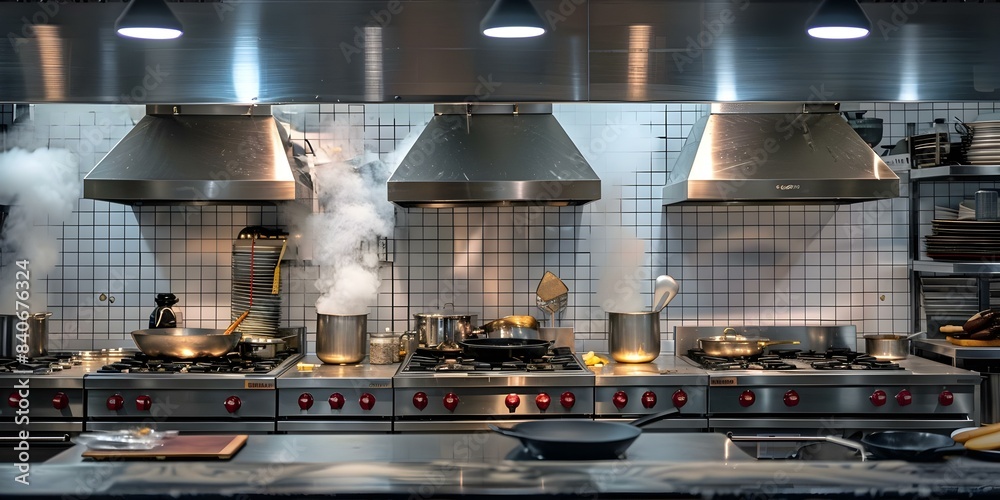 Ventilation Hoods in Commercial Kitchens Removing Smoke and Grease from ...