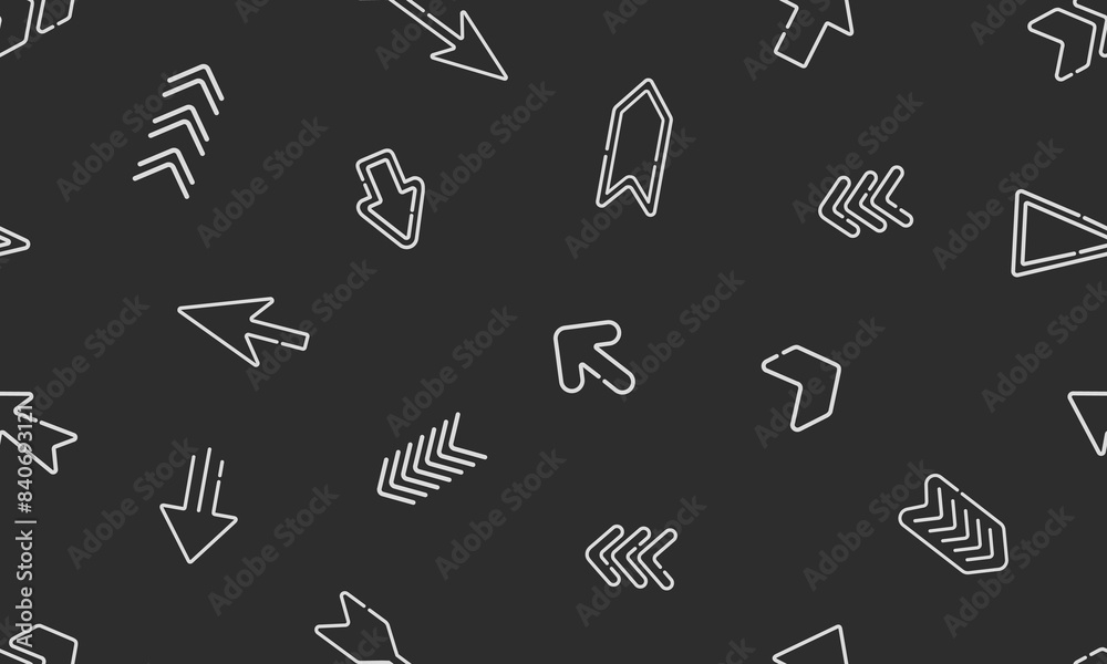 Abstract Arrows symbols seamless pattern background. Vector arrow ...