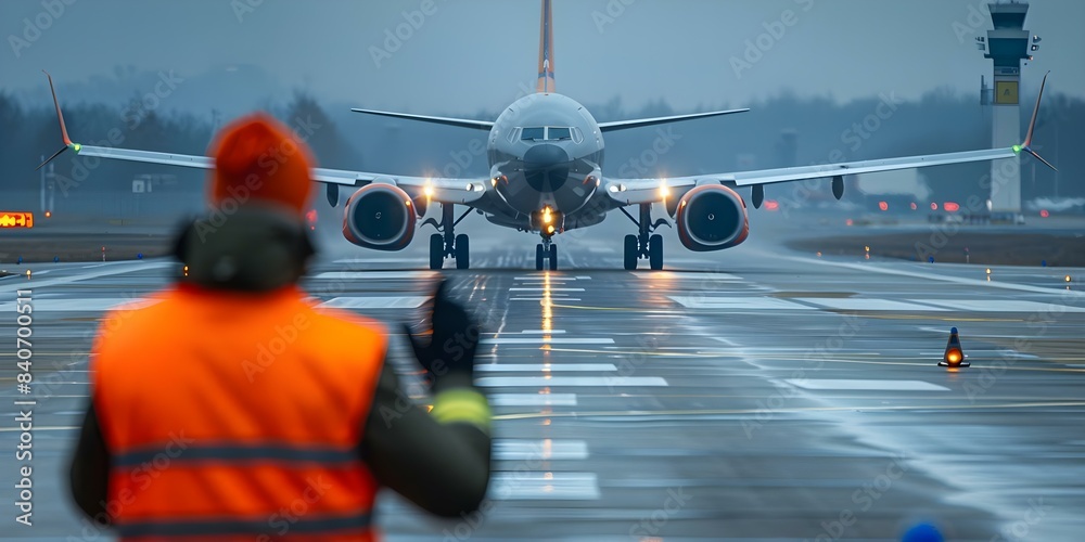 Communicating with Ground Crew Pilot Receives Marshalling Signals to ...