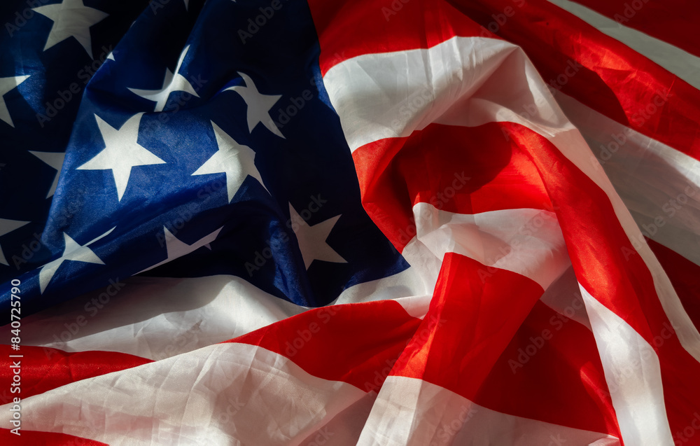 Flag of Jack of the United States along with a flag of the United ...