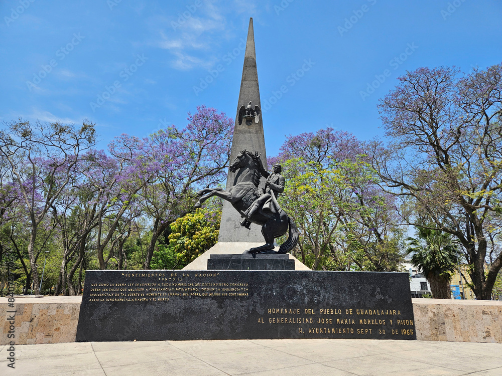 Guadalajara, Mexico - March 29 2024: The grand statue of Jose Maria ...