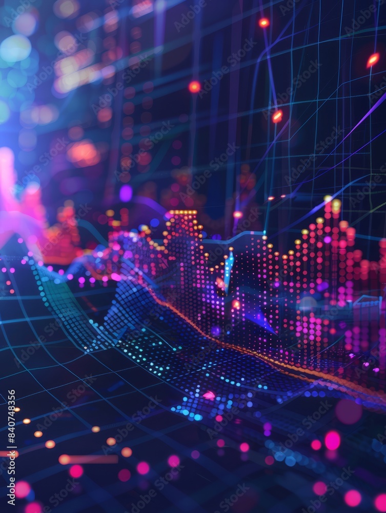 Abstract statistical big data concept Complexity graphs and analytical ...