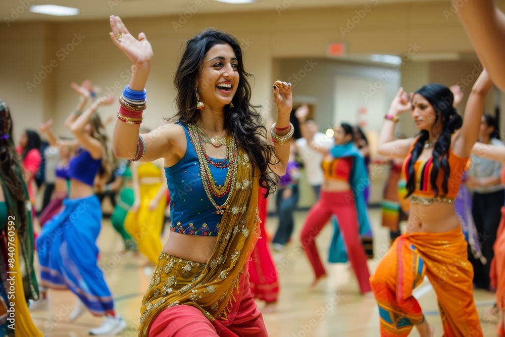 Colorful Bollywood Dance Fitness Class: Lively Music, Joyful ...