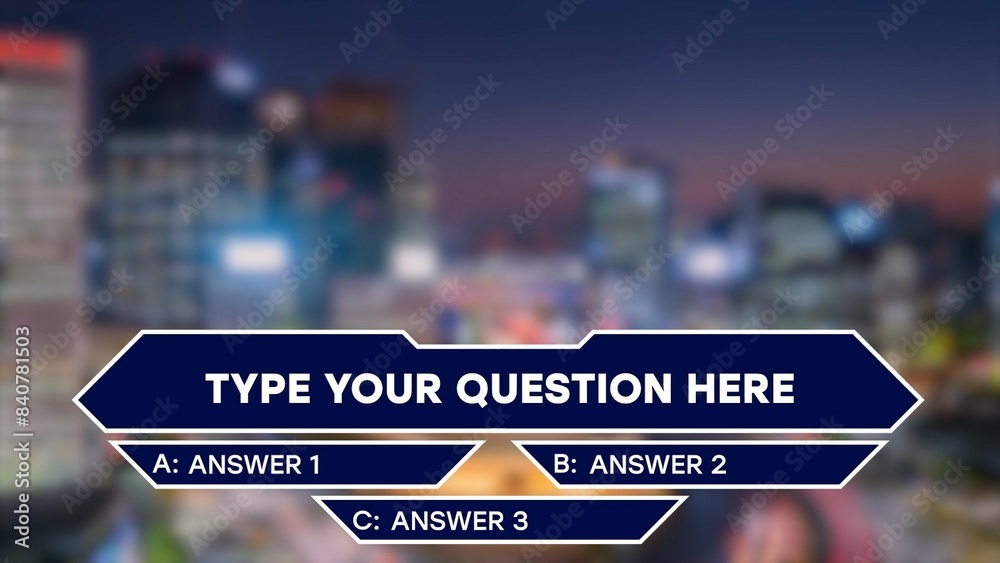 Quiz Television Game Show Question and Answers Template Stock Template ...