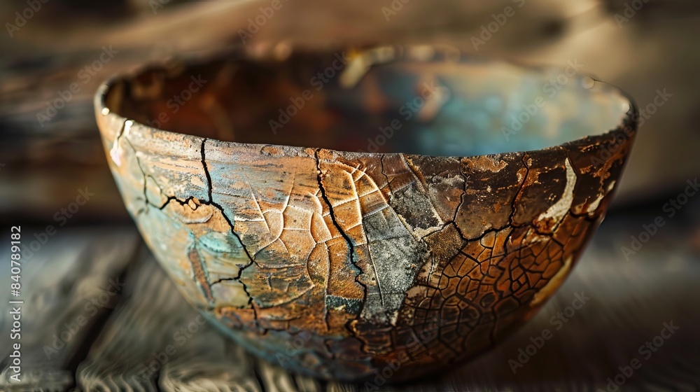 Indigenous Bowl: A handmade ceramic bowl appears as if it has emerged ...