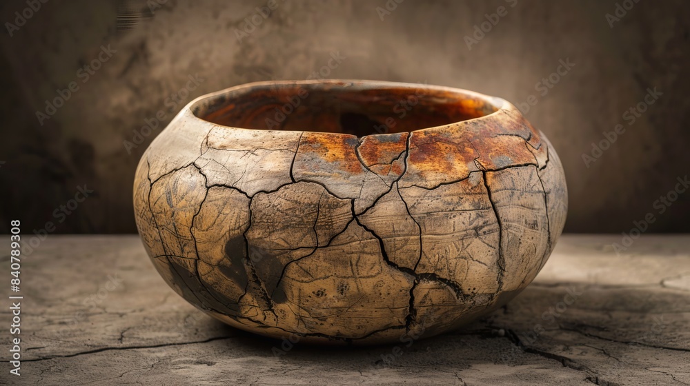 Indigenous Bowl: A handmade ceramic bowl appears as if it has emerged ...