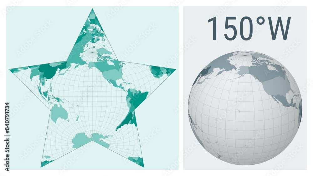 World Map Animation Berghaus Star Projection Colored Countries Style Animated World Map In