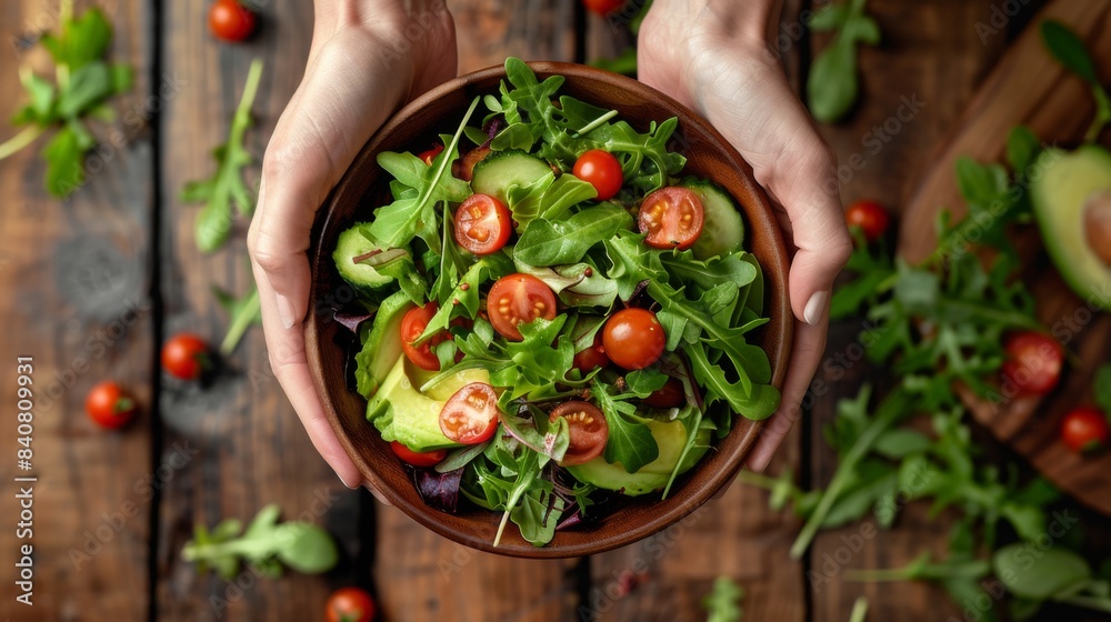 Nutritious Foods and Mindful Eating, Serene Setting Highlighting a ...