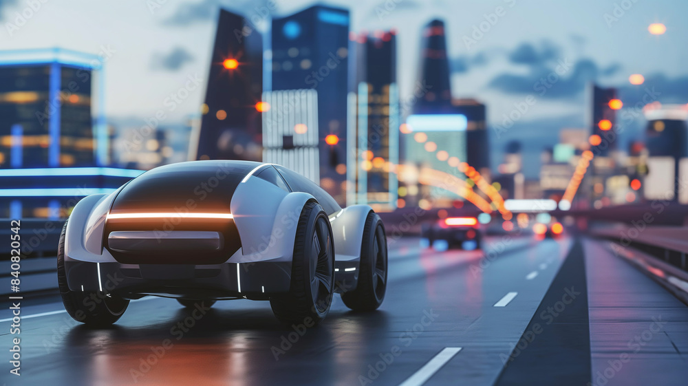 Automatic driving cars that are being used in the smart city ...