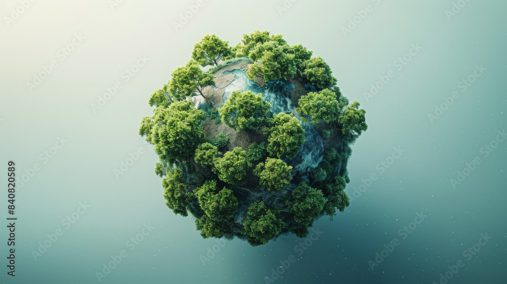 Tiny Planet, earth, trees, potect, love for the world, green spaces ...