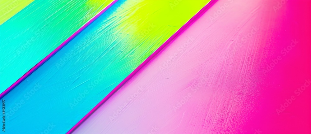 Vivid fluorescent colors blend in a textured abstract background with ...