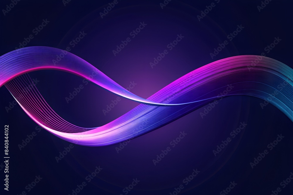 high speed technology Dynamic digital curve purple ribbon coming from ...