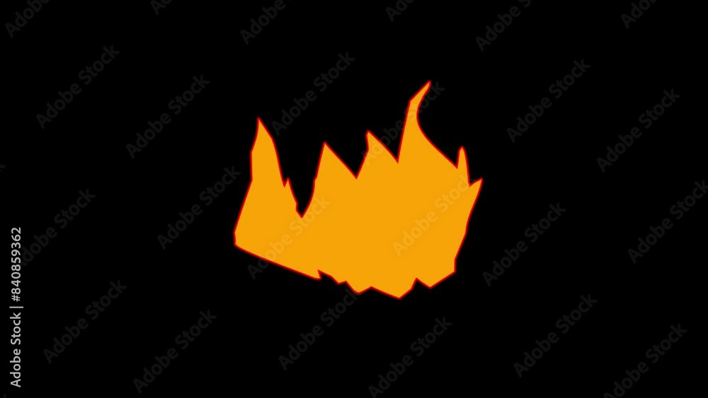 2d elements of FX FIRE. Animated fire effects. 2d Cartoon fire ...