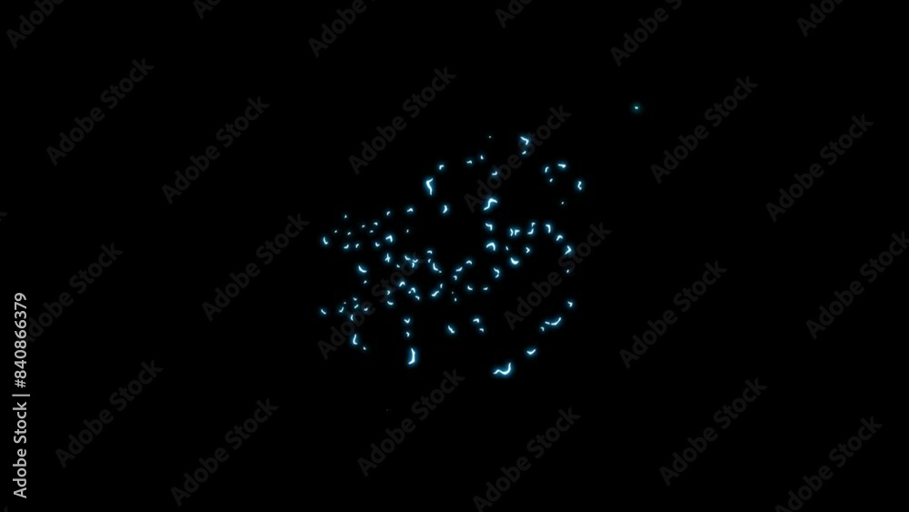2D cartoon FX animation of electric shape elements pack. Animation on a ...