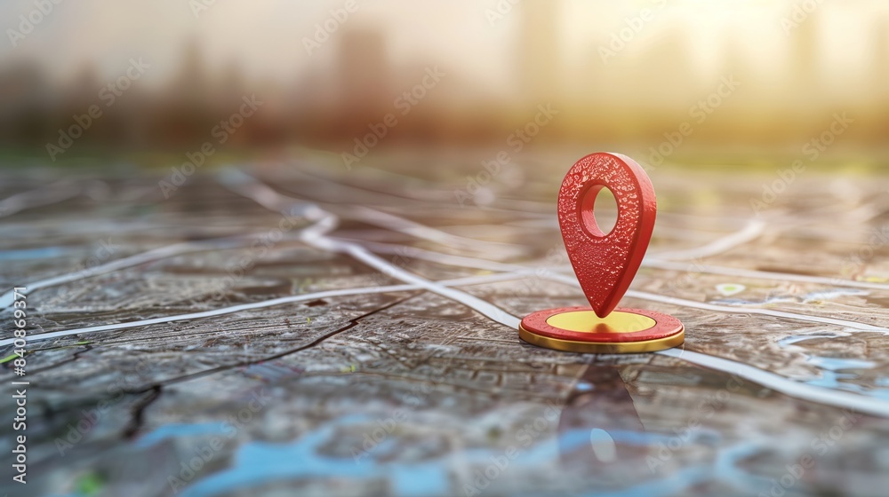 3D realistic location map pin GPS pointer markers, vector illustration ...