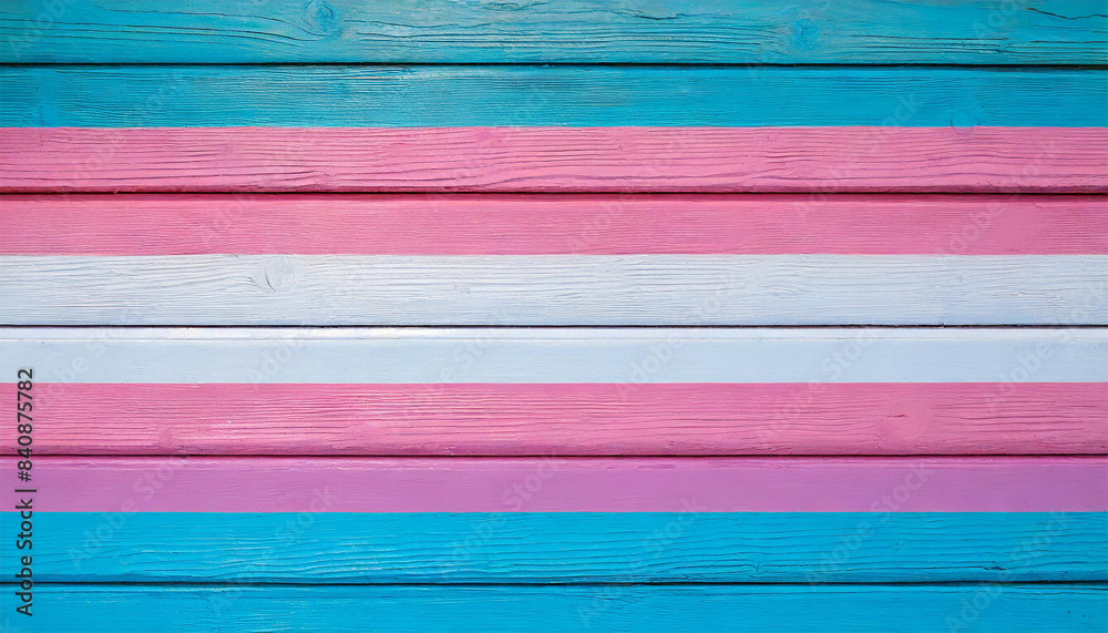 ภาพประกอบสต็อก wooden boards painted in the colors of the transgender ...