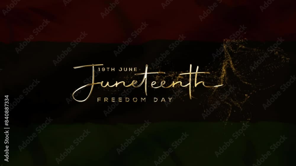 Handwriting Juneteenth Text Animation, Juneteenth Freedom Day 19 June ...