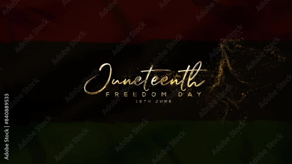 Celebrate Juneteenth Freedom Day, Juneteenth Text Animation, Happy Juneteenth Freedom Day 19 ...