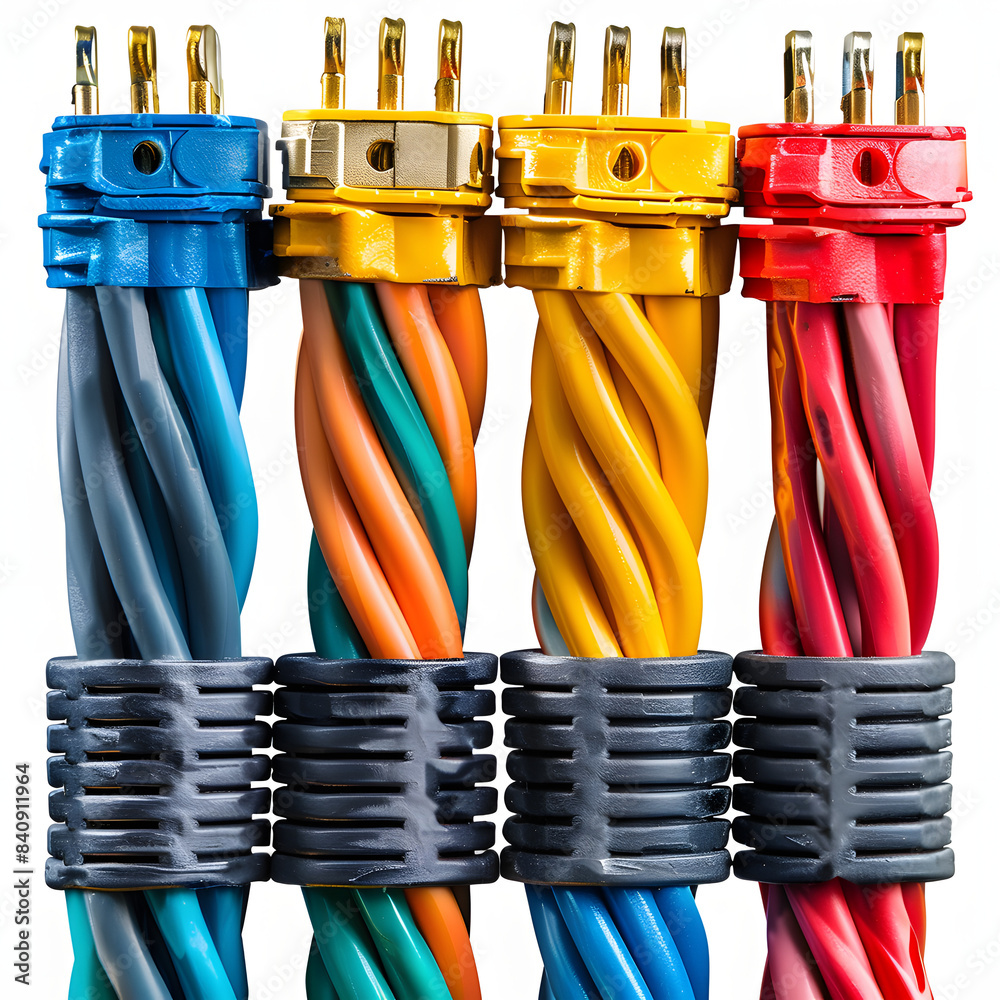 connecting four-core, three-phase power cable to power supply in an ...