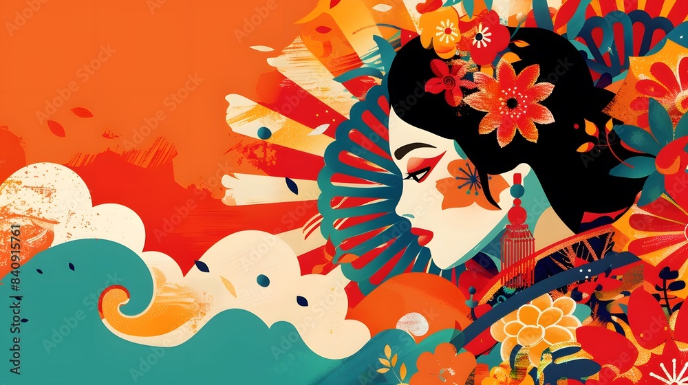 abstract asian american and pacific islander heritage month background ...