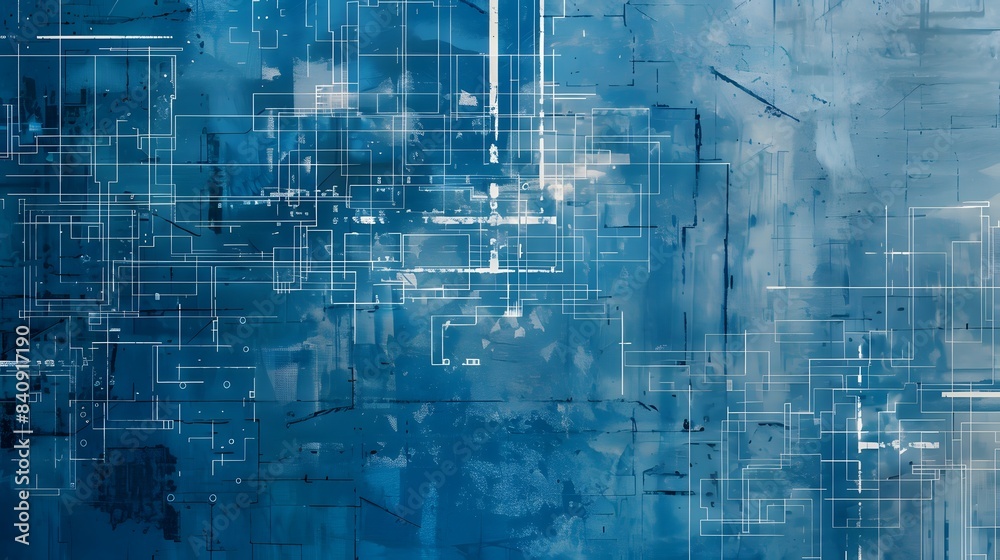 Blue city blueprint plans architecture ephemera border backgrounds ...