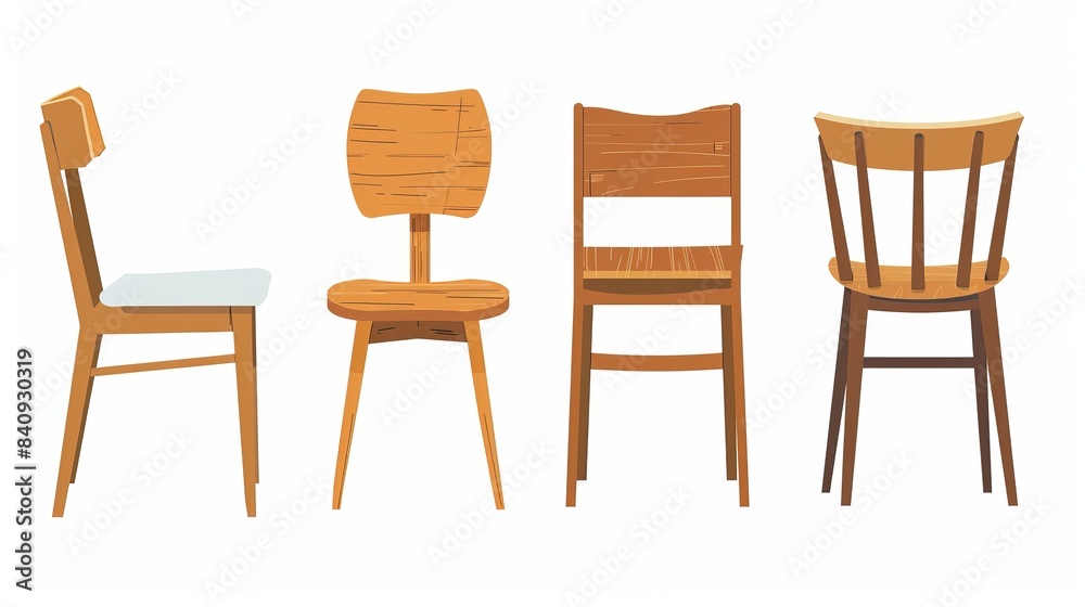 Wooden furniture set with chairs. Simple, naturally beautiful design ...