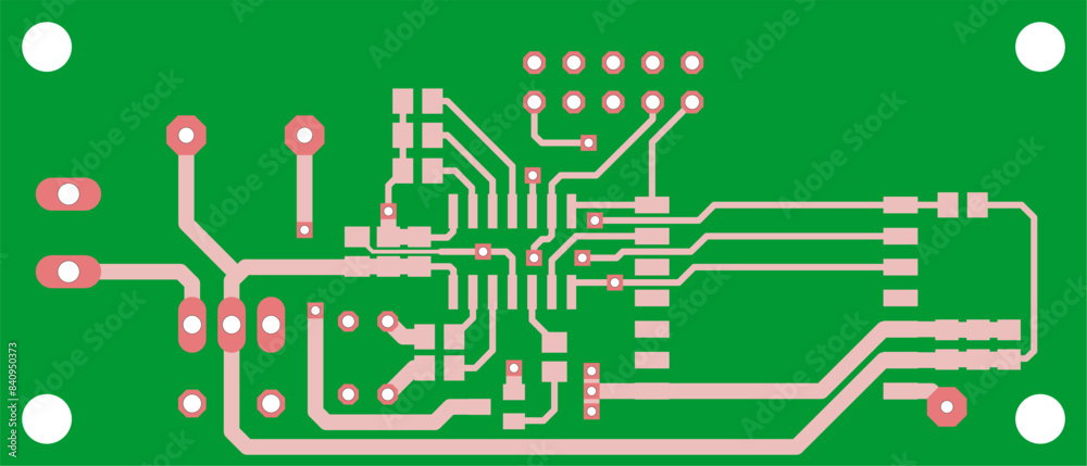 Tracing the conductors of the printed circuit board of electronic ...